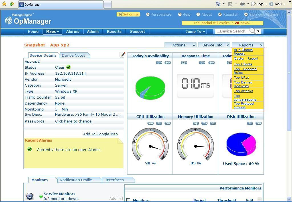 Opmanager Firewall Analyzer Integration Firewall Analyzer